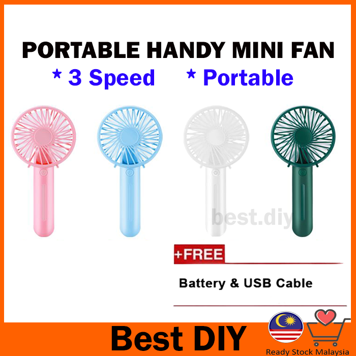 USB Portable Mini Fan 3 Speed Handy Mini Fan Handheld Small Fan ...