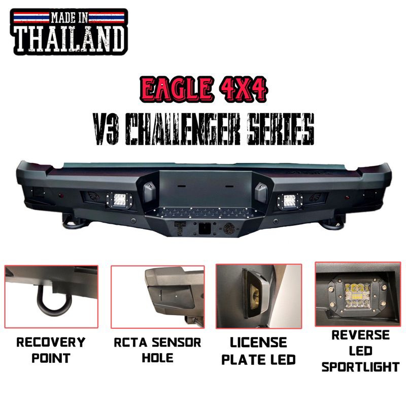 EAGLE 4X4 V3 THAILAND REAR BULL BAR FOR HILUX VIGO REVO ROCCO ROGUE ...
