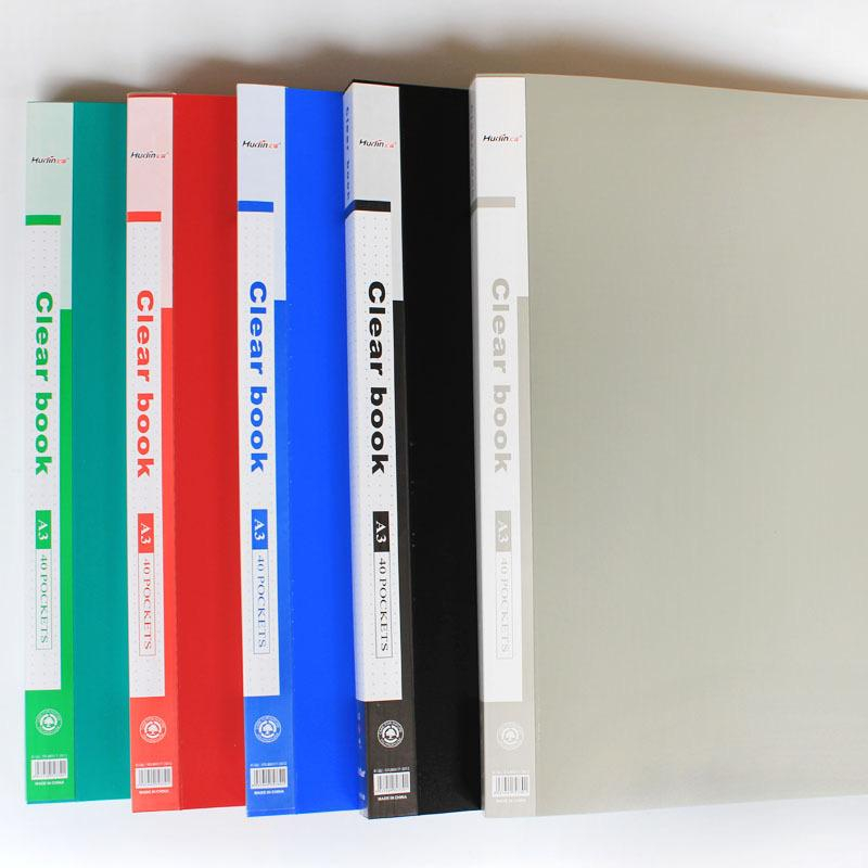 A3 Hard Cover Clear Book File 20 / 40 /30 /60 Pocket / Clear Holder ...