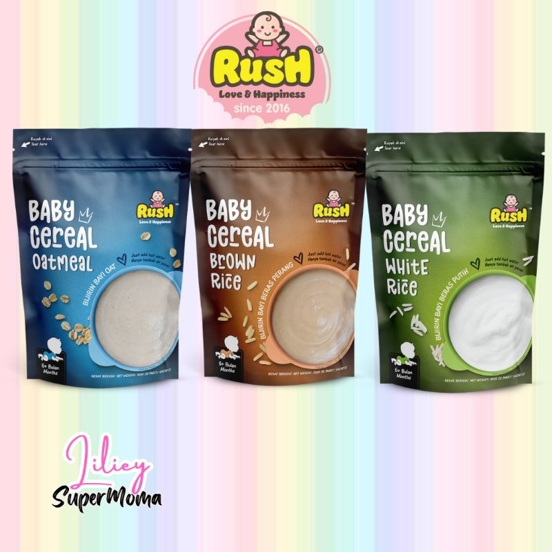 RUSH BABY Instant Cereal White Rice Instant Rice 10 sachet per pack ...