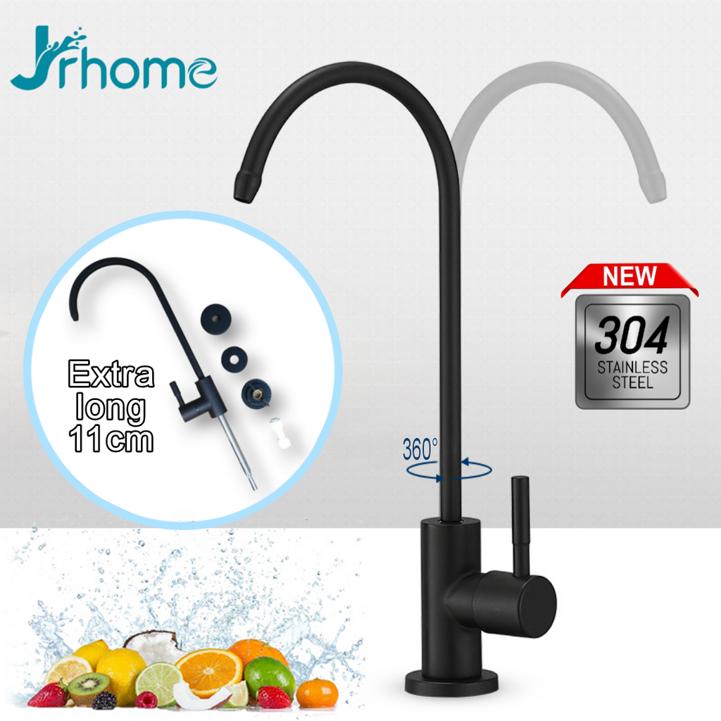 Black 1/4" SUS 304 Water FIlter Fix Faucet 11cm Extra Long | Shopee Malaysia