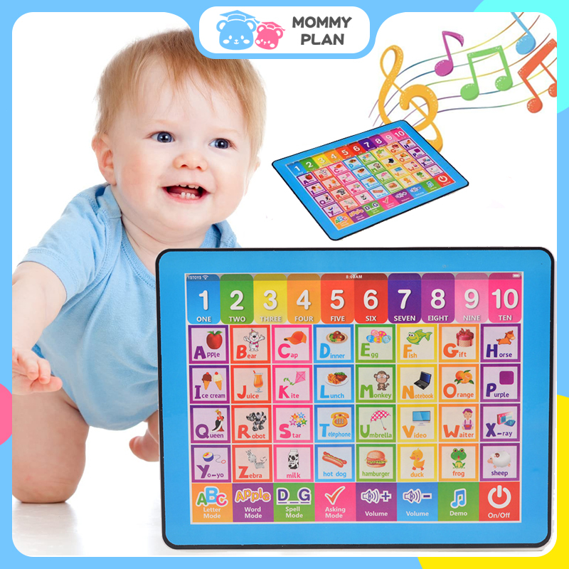 Kids Early Educational Mini Tablet Pad with Music ABC Letter Words ...