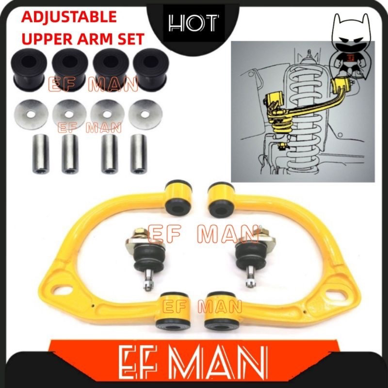 4x4 ADJUSTED UPPER ARM LOWER LIFT UP HILUX VIGO REVO FORTUNER D-MAX ...