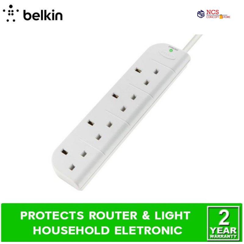 Belkin 4 Sockets Surge Protector Extension With 3 Meter - F9E400sa3M ...