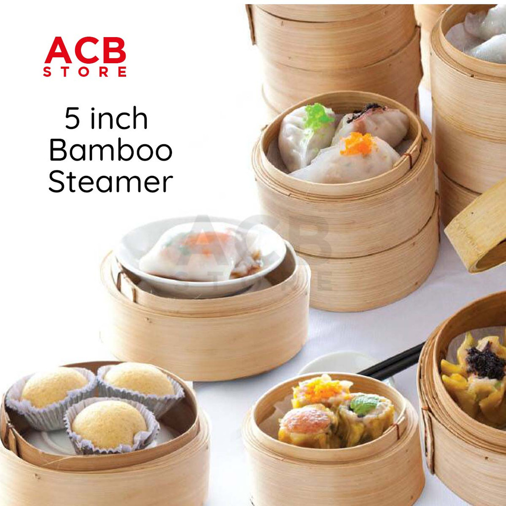 [MY BEST SELL] 5 Inch OR 6" Hand Made Dim Sum OR Bun Bamboo Steamer ...
