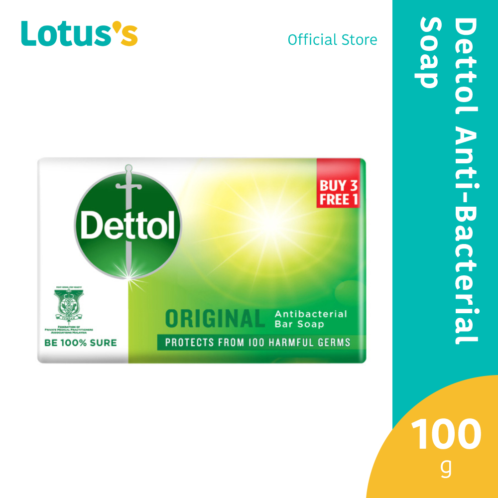 Dettol Original Anti-Bacterial Soap 105g Buy 3 Free 1 | Shopee Malaysia