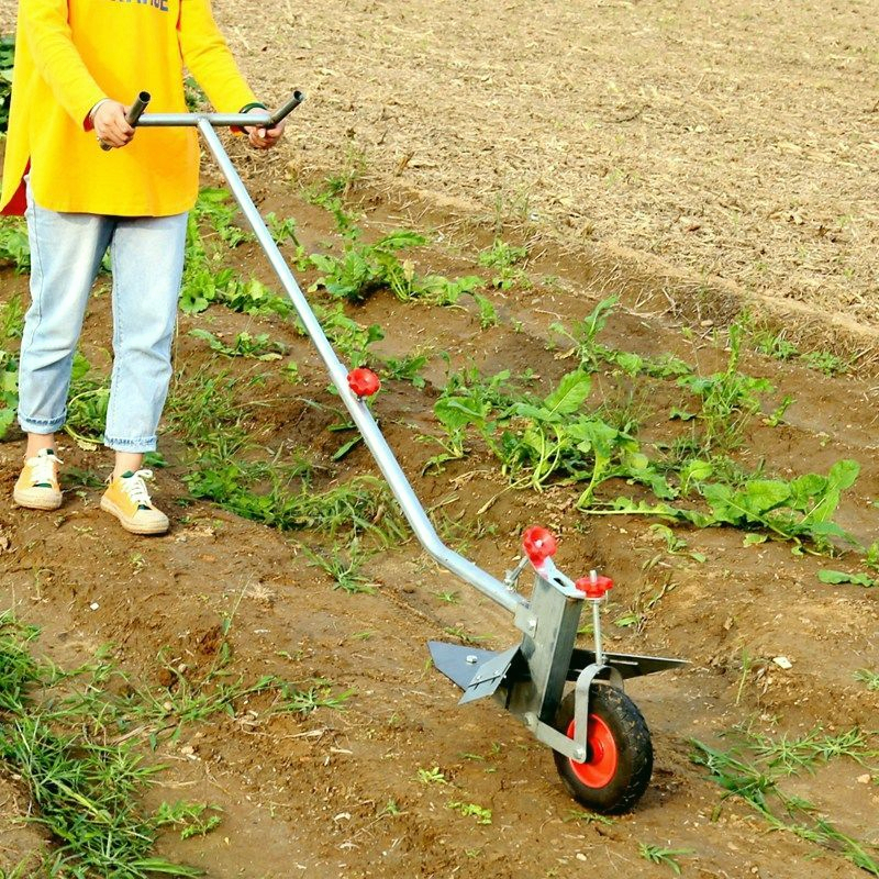 Manual Hand-Pulled Plow Furrowing Machine Small Tiller Agricultural ...