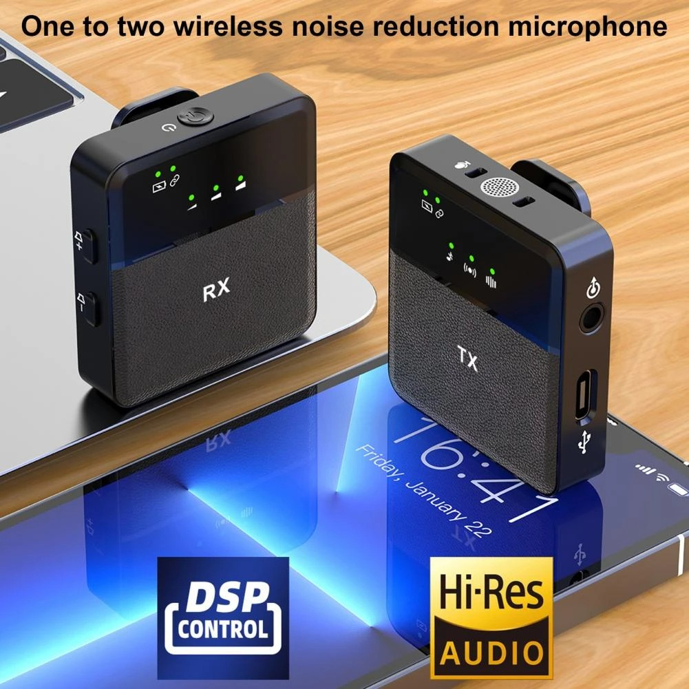 USB C Wireless Mic Microphone Transmitter Receiver Multi Mikrofon 2.4G ...