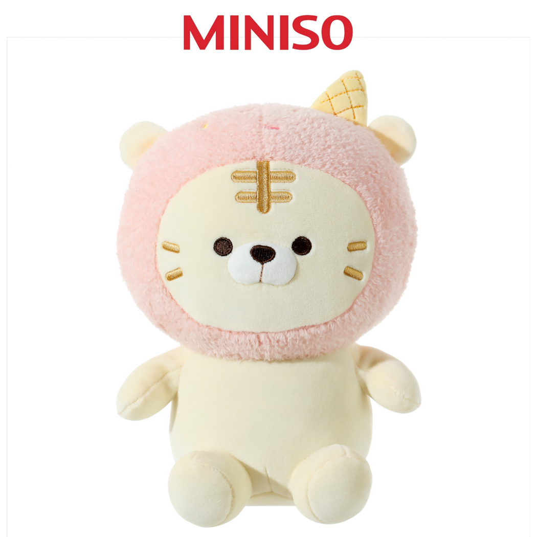 Miniso_Mini Family Valentine Series Ice Cream Sitting Tiger Plush Toy ...