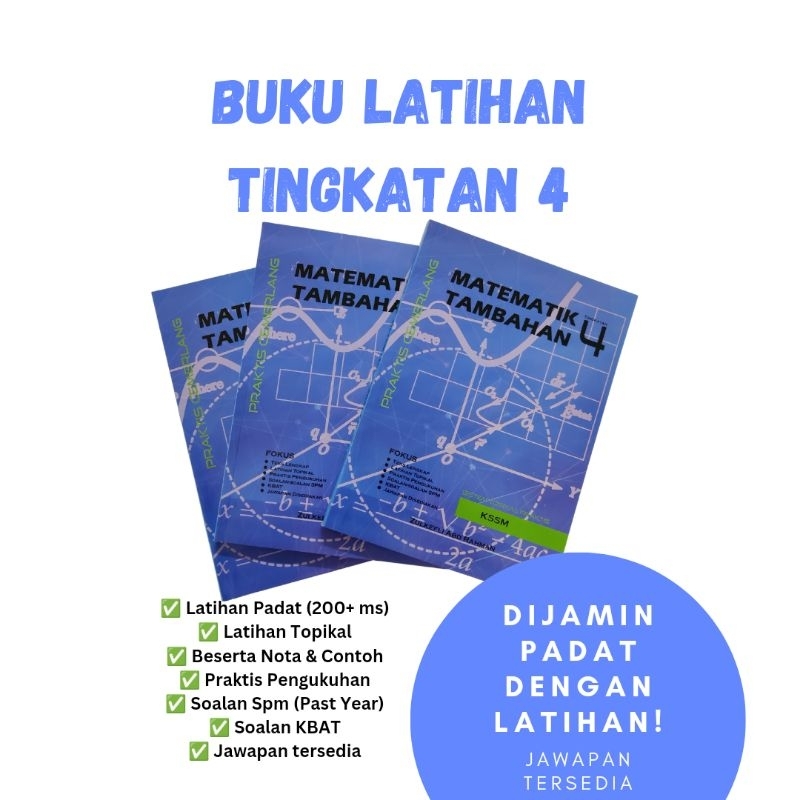 Buku Latihan (Topikal) Matematik Tambahan Addmath Tingkatan 4 Praktis ...