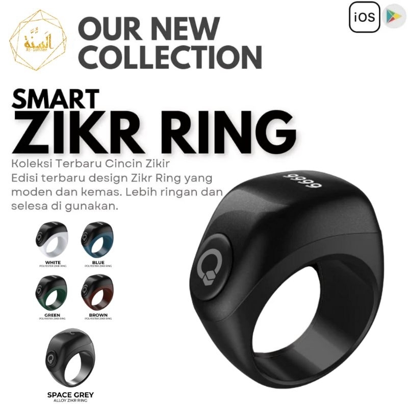 As Sunnah Smart Tasbih Cincin Zikir Flex Terbaru Tally Counter Smart Zikr Ring Flex As Sunnah ...