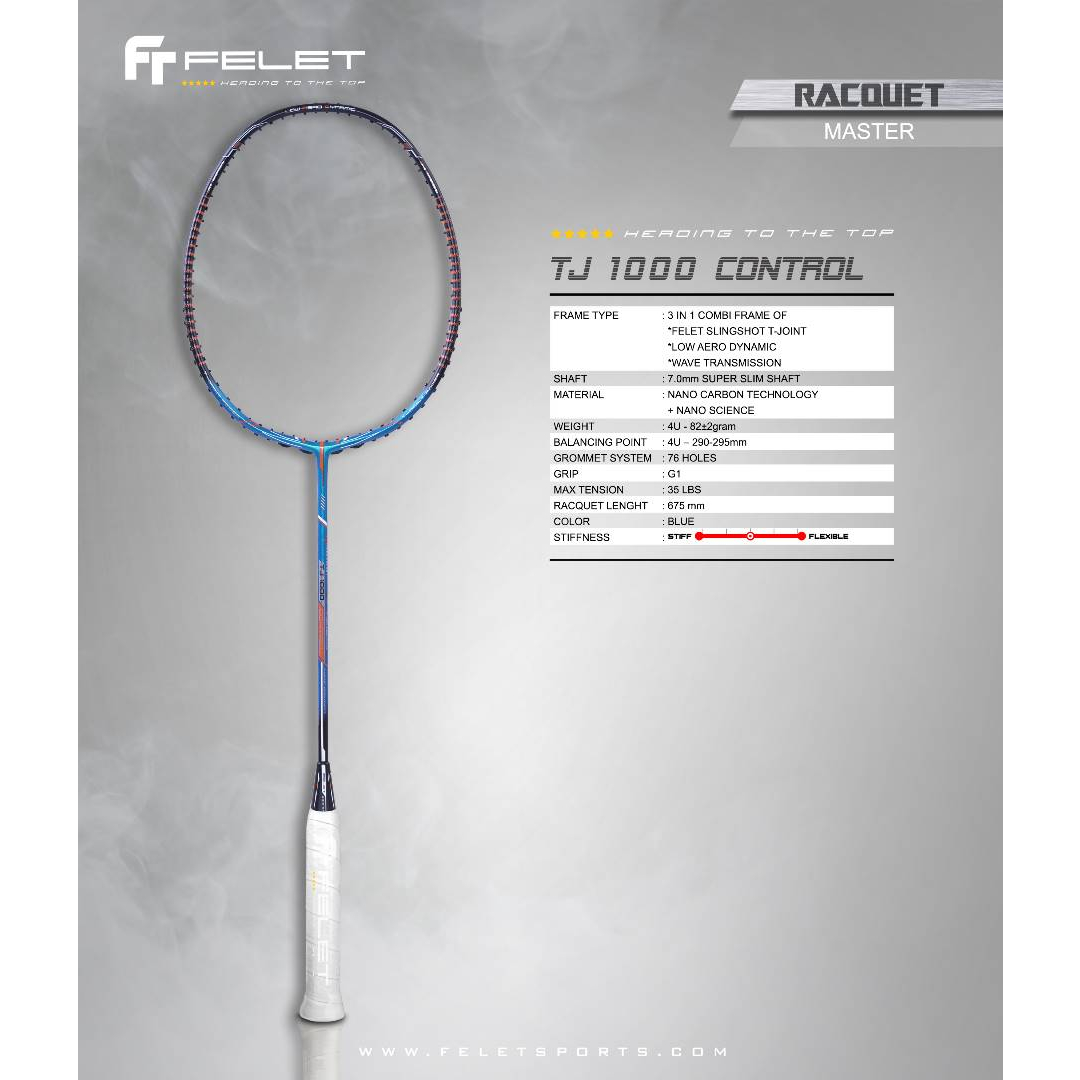 FELET TJ CONTROL/SPEED/POWER 1000 4U BADMINTON RACKET | Shopee Malaysia