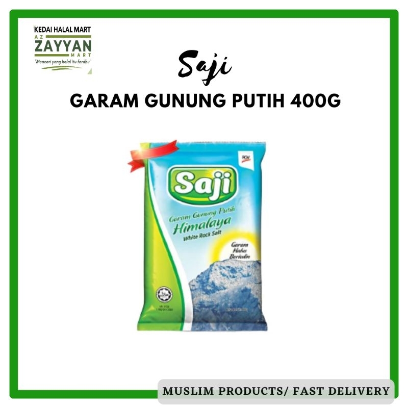 Saji, Garam Gunung Putih 400g 100% asli / Salt /Kandungan Mineral Yang ...
