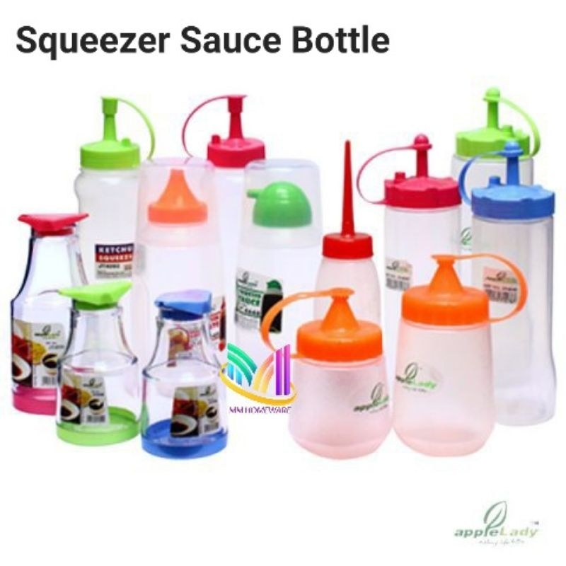 AppleLady Plastic Squeeze Sauce Bottle / Spice Squeeze Bottle / Botol ...