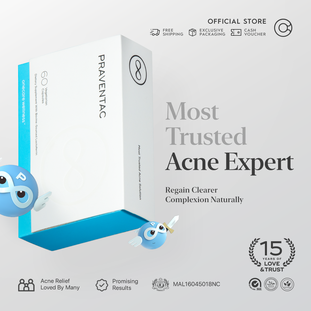 Onecare PRAVENTAC Acne Supplement For Blemish, Bacne, Blackhead ...