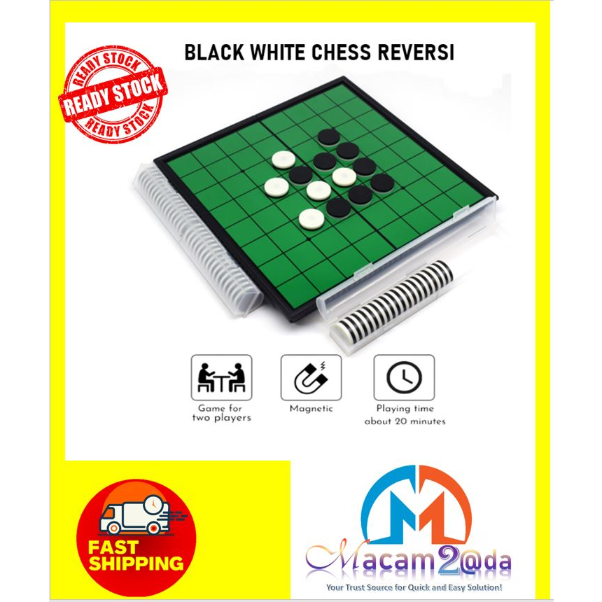 🌟Ready Stock🌟 Reversi Game Set with Magnetic Folding Board 10 X 10 ...