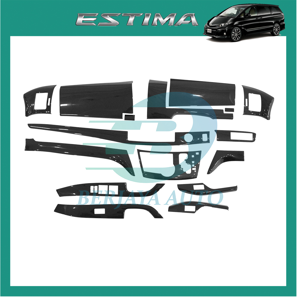Toyota Estima ARC50 ACR55 (2006-2024) Hiasan Penutup Dalaman Karbon ...