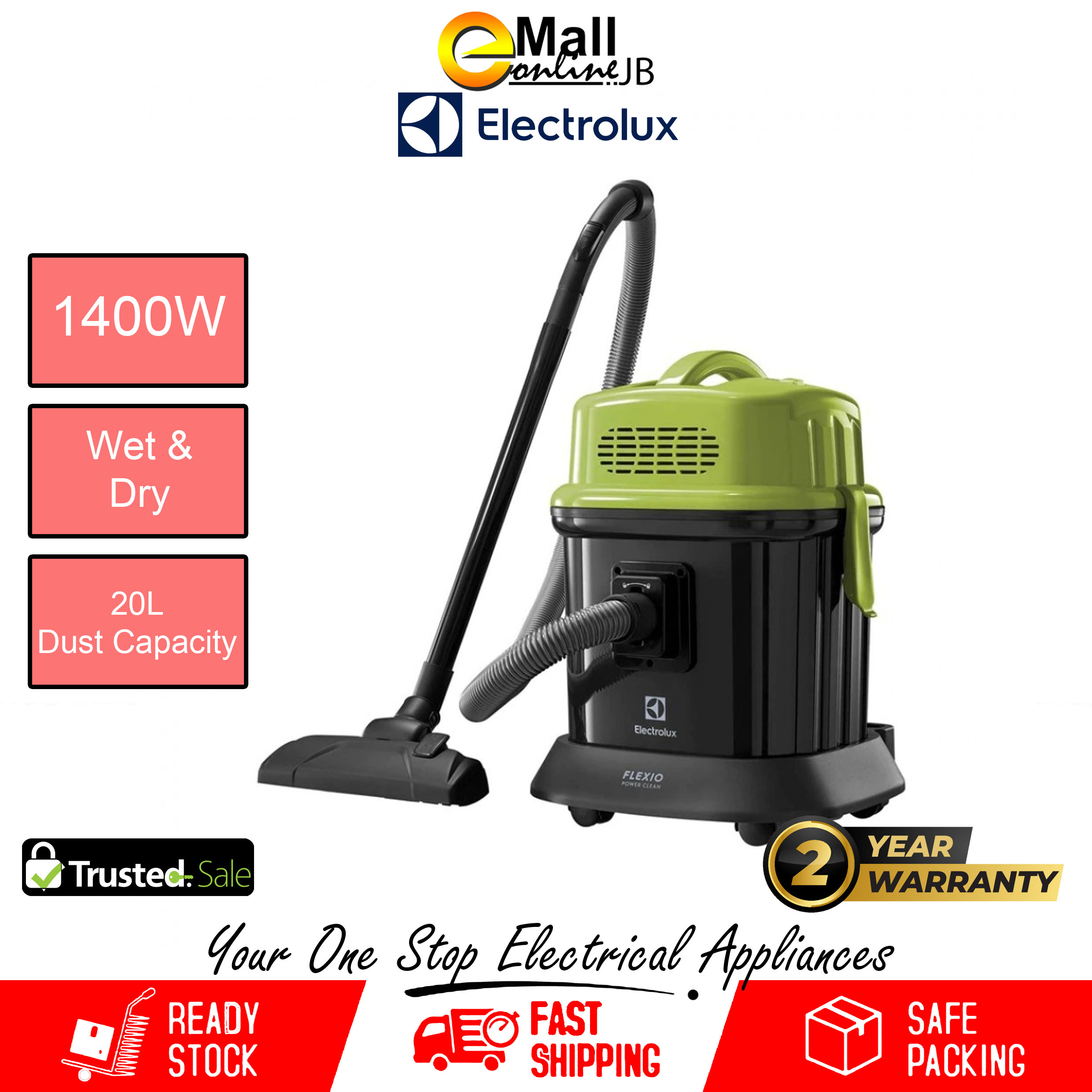 Electrolux Z823 Wet & Dry Vacuum Cleaner 3-in-1 powerful clean in one ...