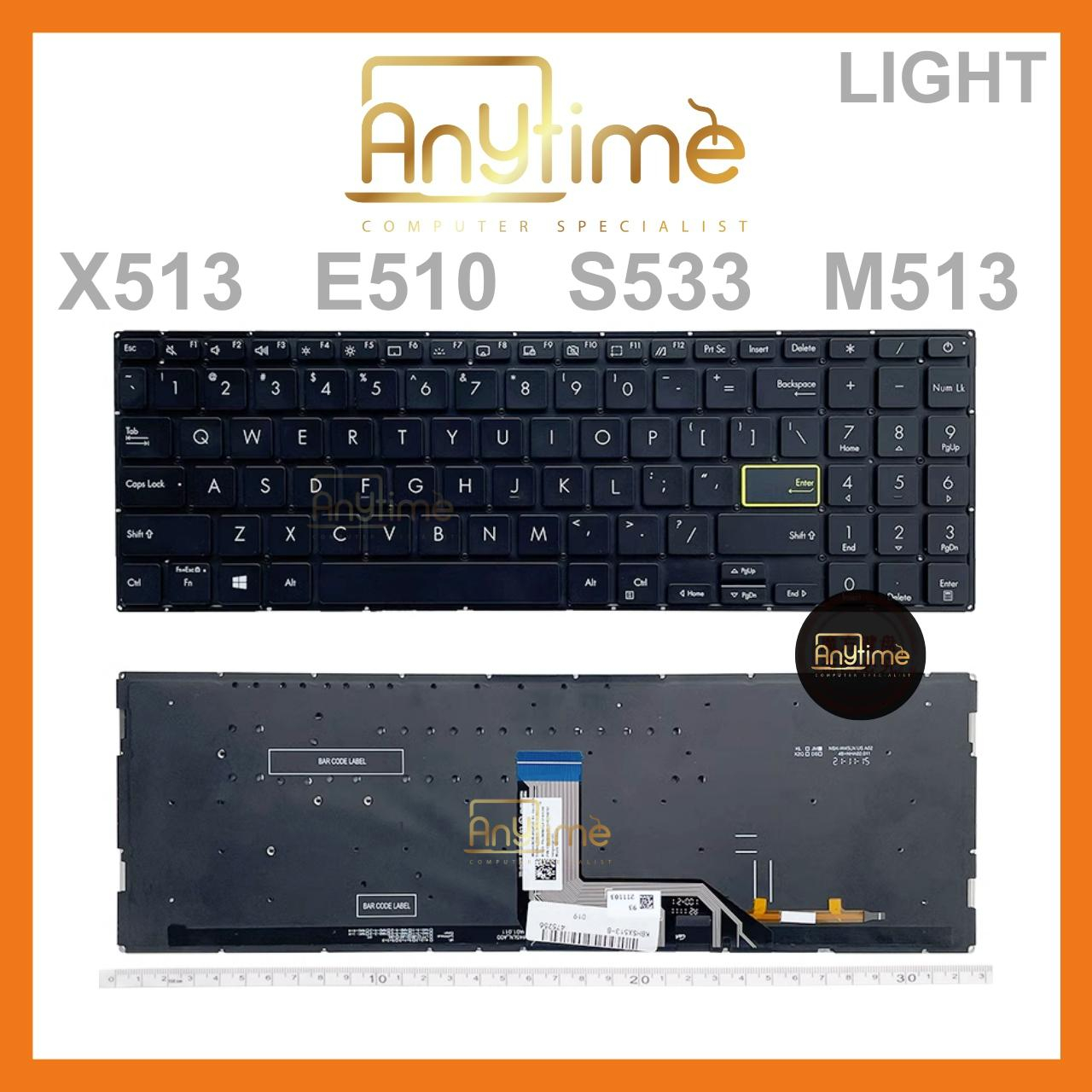 ASUS S15 X513 M5600IA V5050E/EA Q15 E510 S533 M513 keyboard black and ...