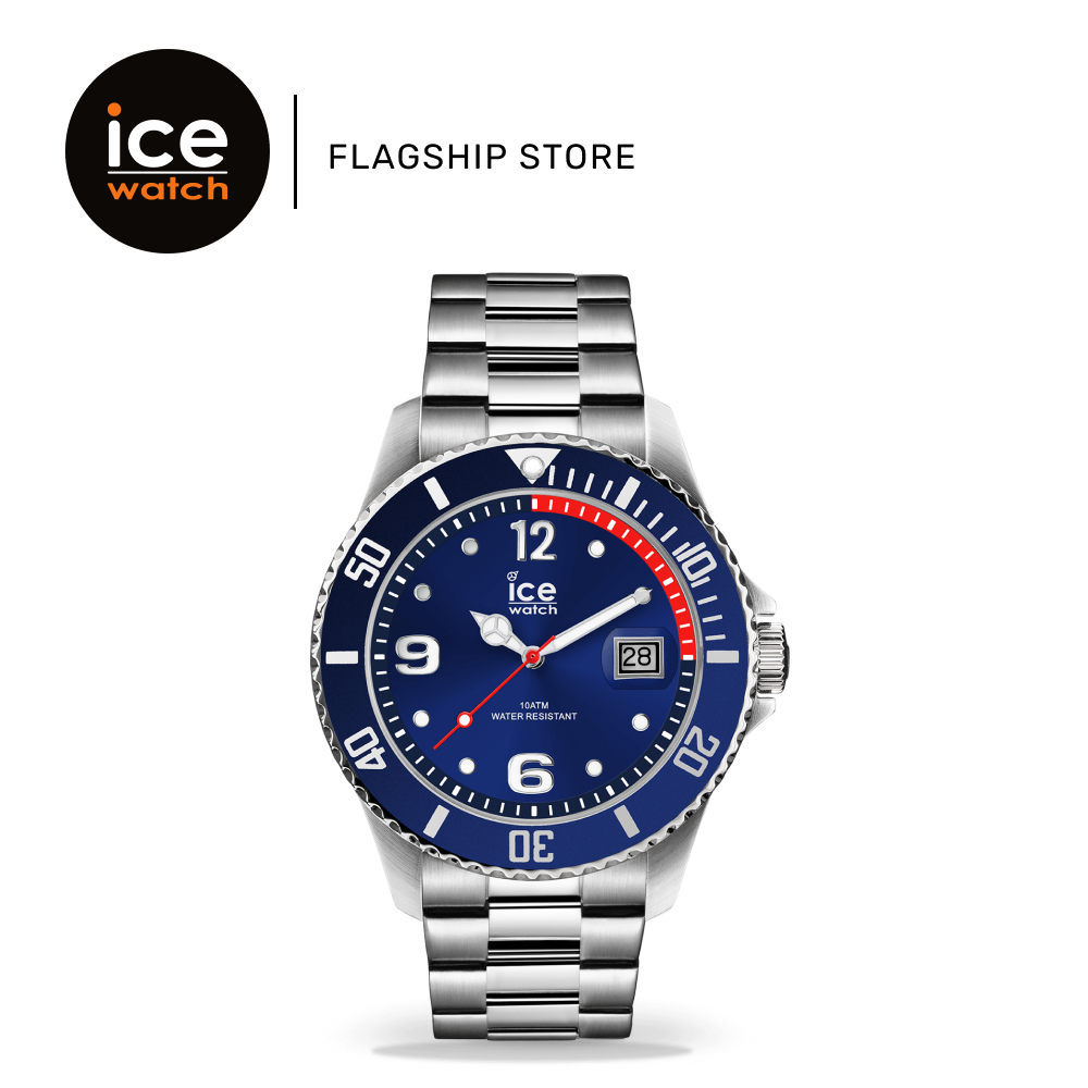 Ice-Watch ICE Steel - Blue Silver (Medium) [015771] | Shopee Malaysia