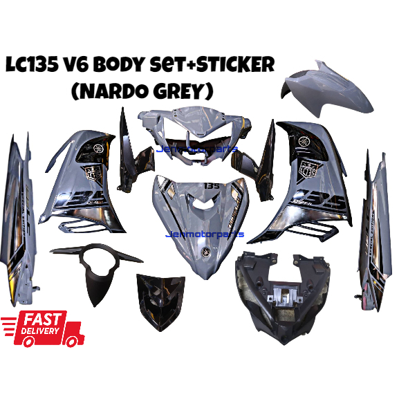 LC135 V4 V6 BODY SET NARDO GREY+STICKER COVER SET GREY #NARDOGREY#LC135 ...