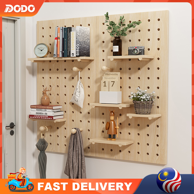 Do Solid Wood Pegboard Perforated Display Board Wall Mounted Display ...