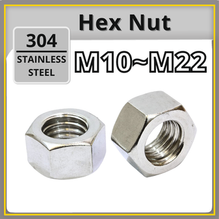 Hex Nut DIN934 | SUS 304 Stainless Steel Grade A2-70 | M10 M12 M14 M16 M18 M20 M22 | Hexagon Nut ...