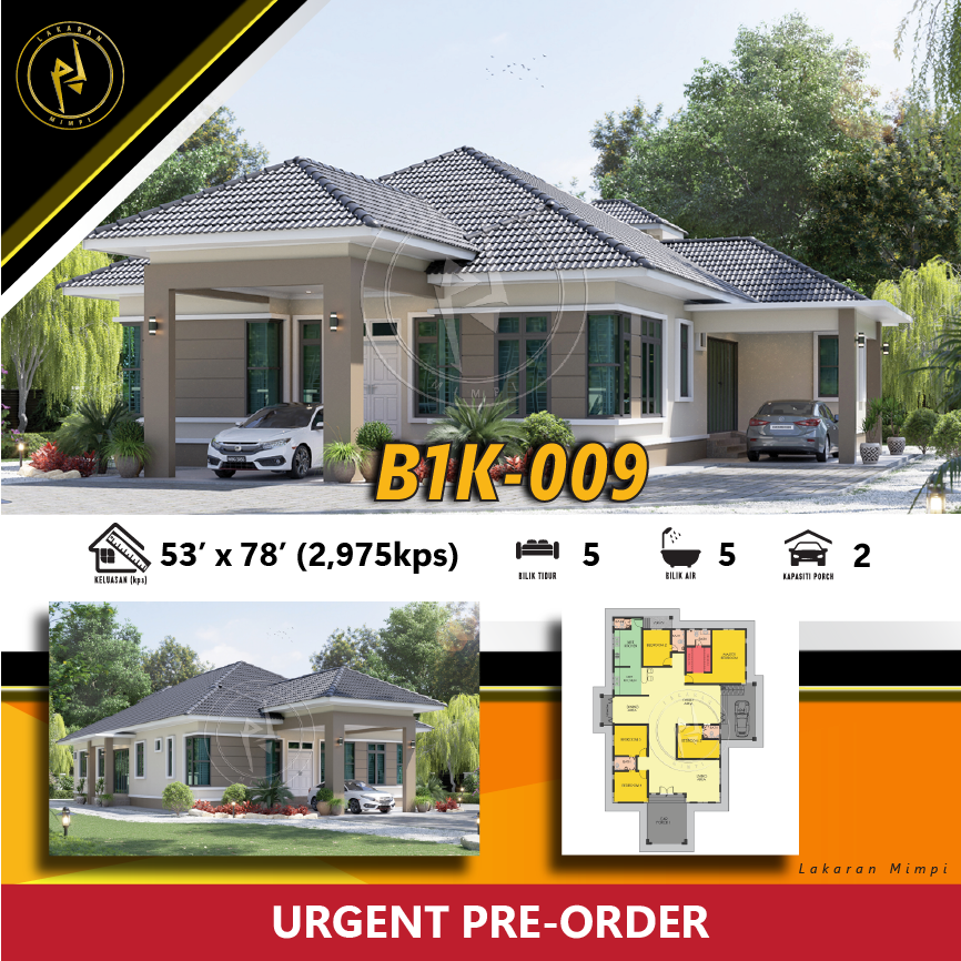 PELAN REKABENTUK RUMAH | HOUSE DESIGN | PLAN RUMAH BANGLO SETINGKAT ...