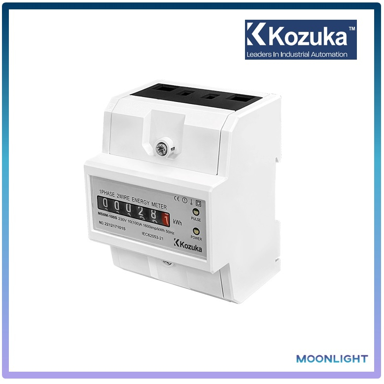 Kozuka KWH Meter Analog Single Phase 100A (Din Rail type) Submeter Room ...