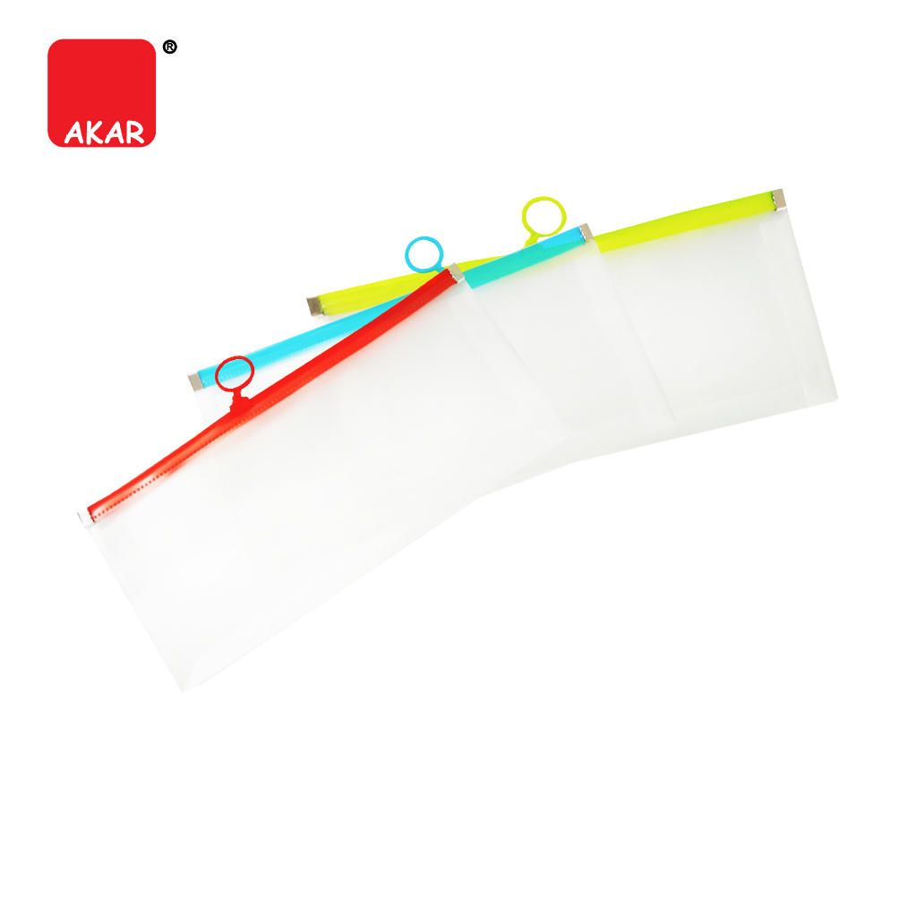 PVC Zipper Bag Zip Lock File Folder A4 A5 A6 - (1Pcs) Transparent ...