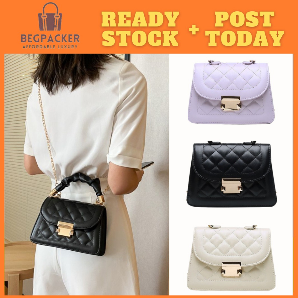 BEGPACKER Korean Fashion Ins Style Bag Women's Casual Leather Sling ...