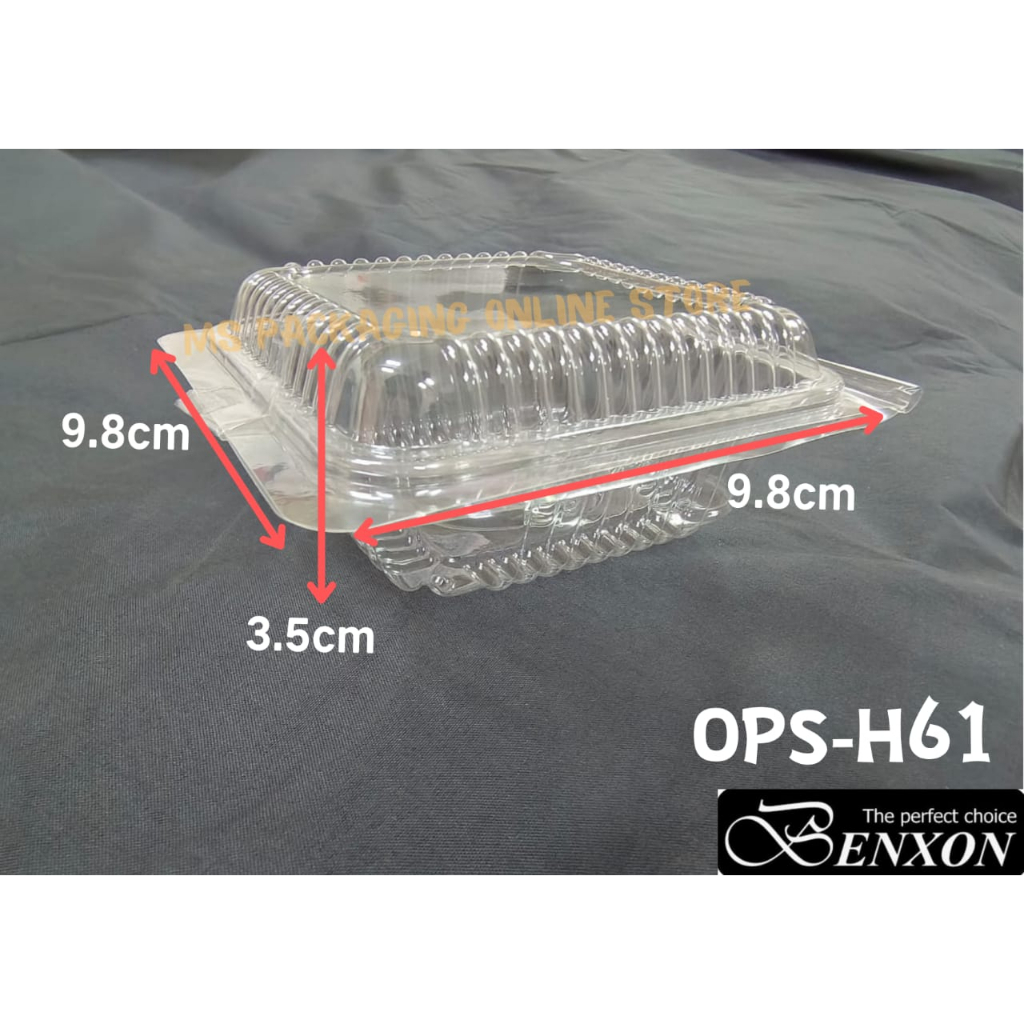 Benxon OPS-H61 Plastic Tray Bakery （100pcs±）Disposable Plastic Clear ...