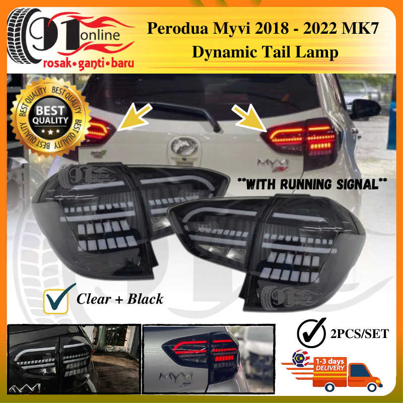 Perodua Myvi 2018 - 2022 MK7 Design Dynamic Tail Lamp With Signal ...