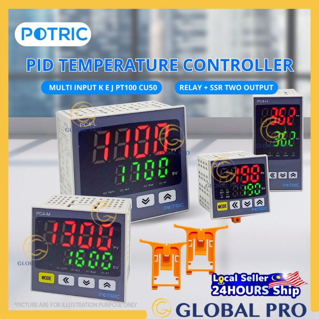 POTRIC PC4-S / PC4-M / PC4-H / PC4-L Multi Range Digital Temperature ...