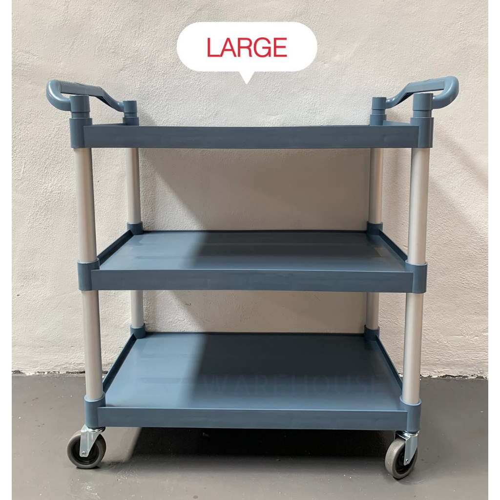 3 TIER PLASTIC MULTIFUNCTIONAL TROLLEY / SERVING TROLLEY / TROLI ...