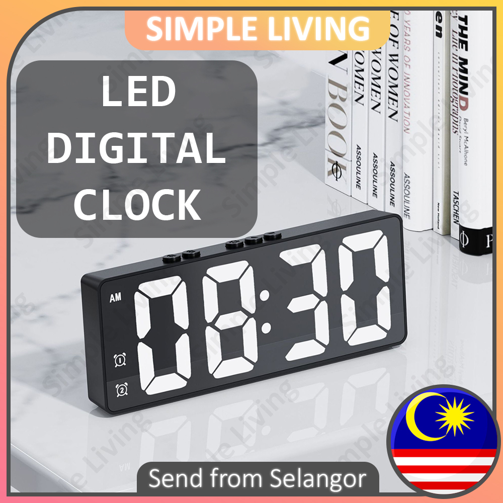 Digital Voice Control LED Clock Desktop Electronic Table Clocks Alarm ...
