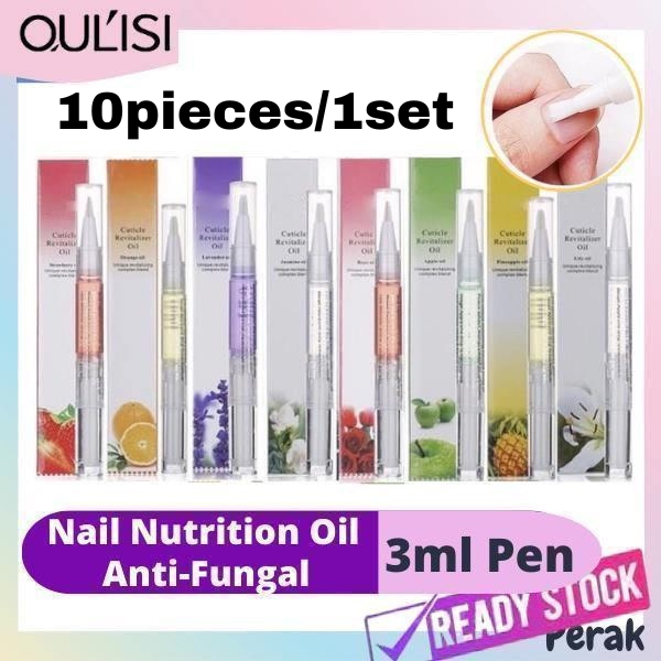 OULISI Pewangi Vitamin Kuku Nail Care Nutrition Cuticle Transparent Oil ...