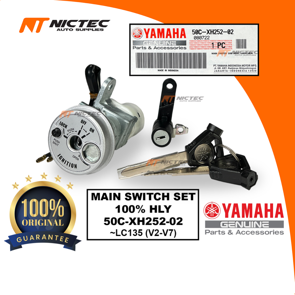 LC135 V2 V3 V4 V5 V6 V7 MAIN KEY SWITCH LOCK ORIGINAL HONG LEONG YAMAHA ...