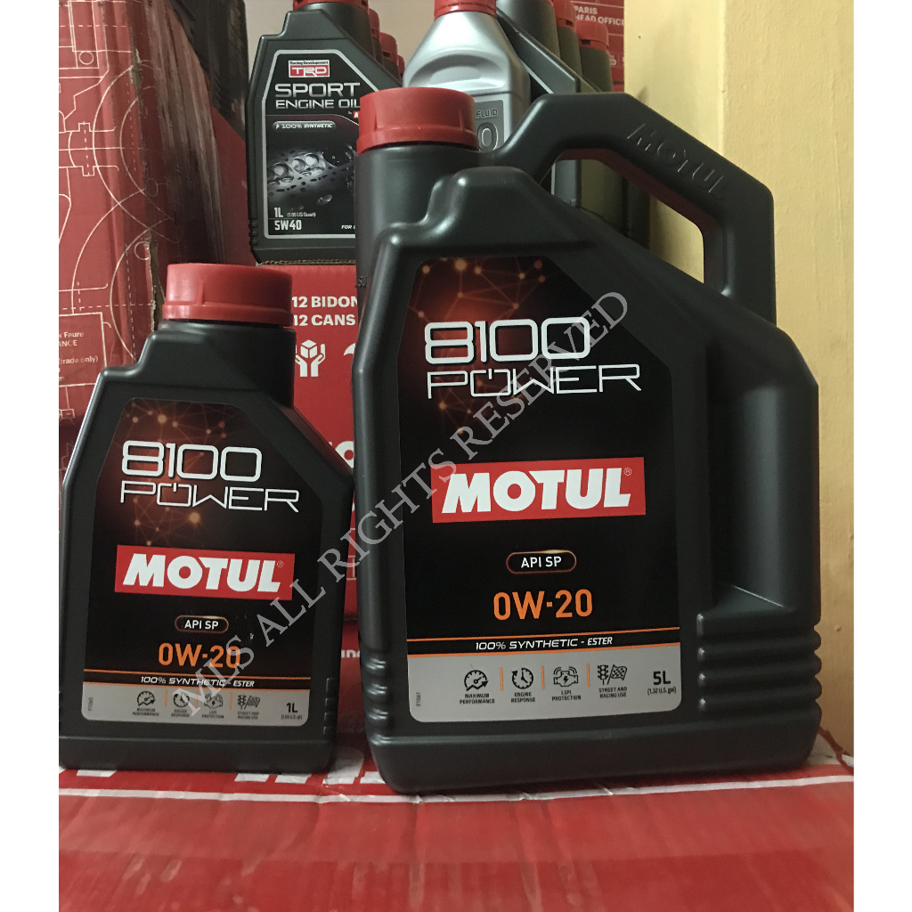 Motul 8100 Power 0W20 1 Litre / 5 Litres COD PUCHONG/IPOH RM85 1L / RM380 5L | Shopee Malaysia