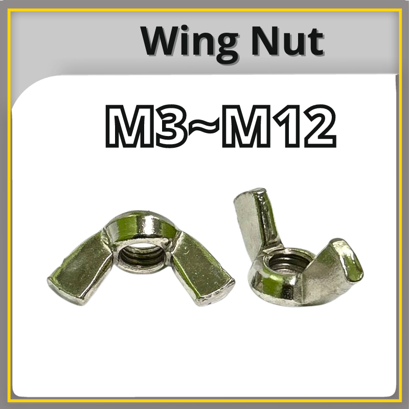 Wing Nut DIN315 AF | Nickel Plating | M3 M4 M5 M6 M8 M10 M12 ...