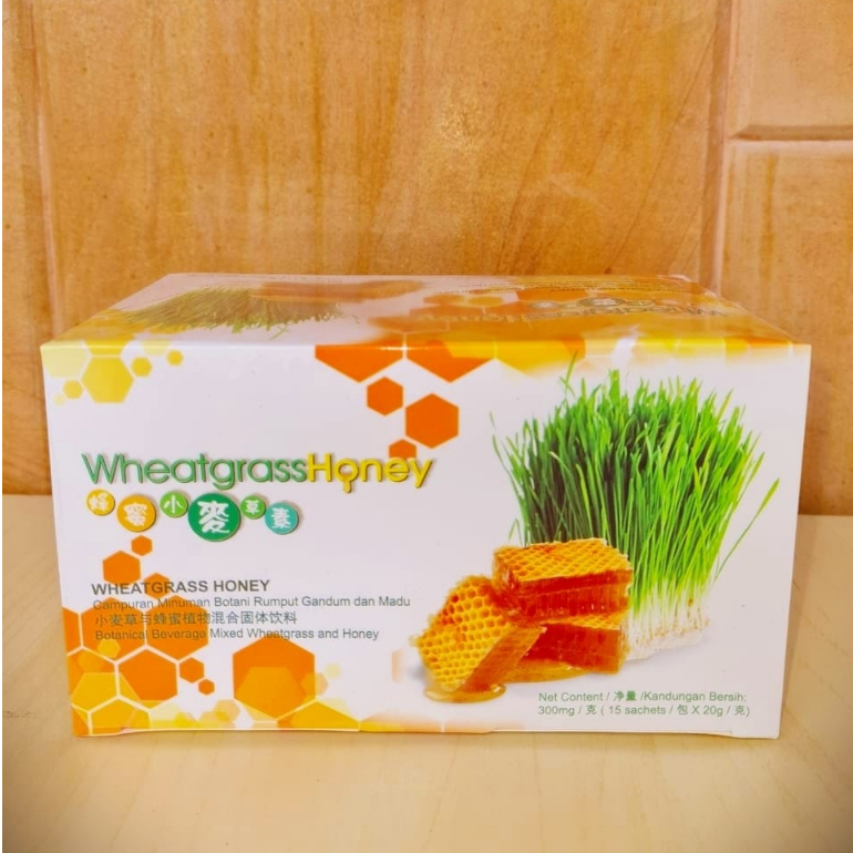 [HALAL] Wheatgrass Honey Powder (20g x 15 sachets) 蜂蜜小麦草粉 | Shopee Malaysia