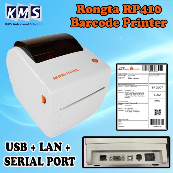 Rongta RP410 Direct Thermal Label Printer USB + LAN + SERIAL (Cheapest ...
