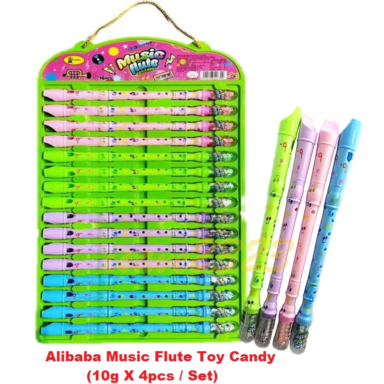 [HALAL] Alibaba Music Flute Toy Candy (10g X 4 pcs / Set) | Shopee Malaysia