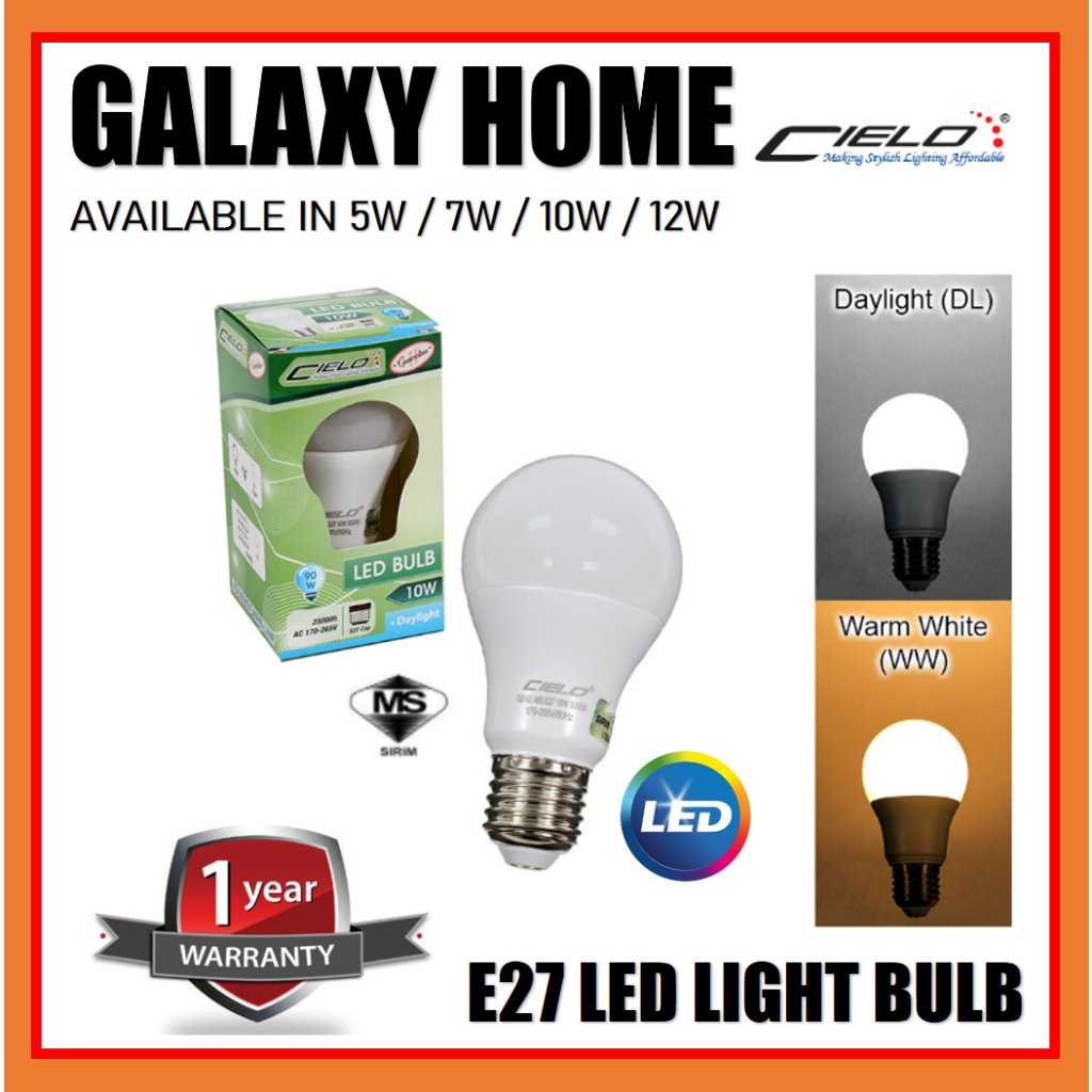CIELO GEN2 E27 LED BULB 5W / 7W/ 10W / 12W E27 [SIRIM CERTIFICATED ...
