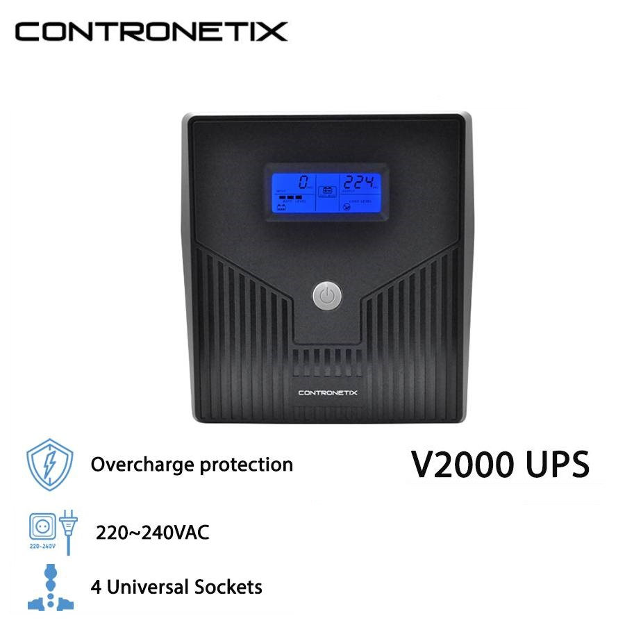 CONTRONETIX OFFLINE UPS V2000 (2000VA) Uninterruptible Power Supply ...