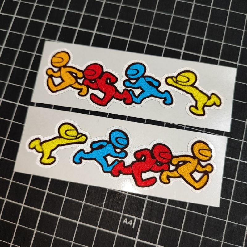 Sticker Orang Lari Rossi run (Pantul Cahaya) | Shopee Malaysia
