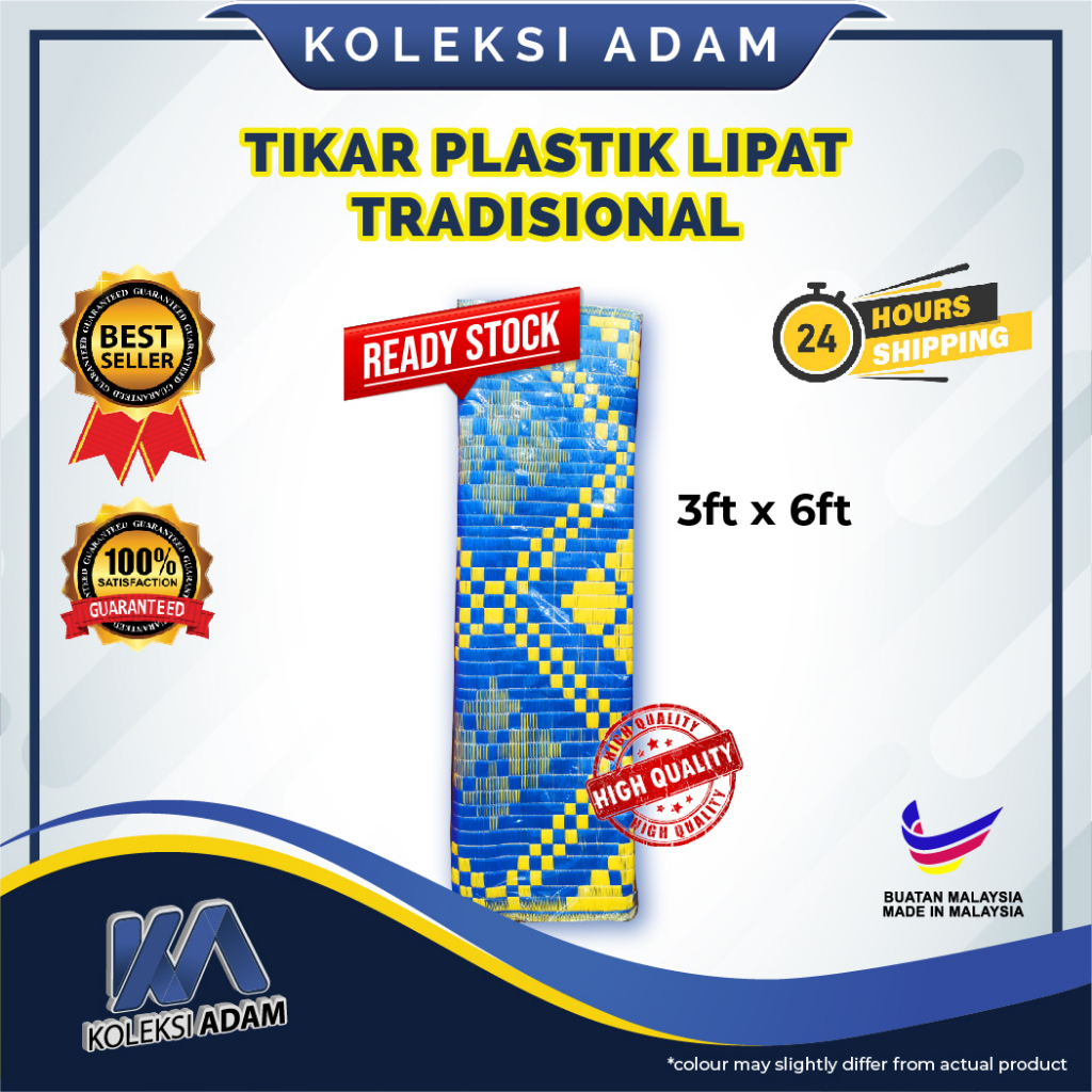 [3 kaki x 6 kaki] Tikar Plastik Lipat Tradisional (3ft x 6ft) Tikar ...