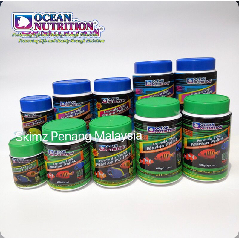 Ocean Nutrition Marine Pellet Formula One and Formula Two :Size SM 100G, 200G 400G. | Shopee ...