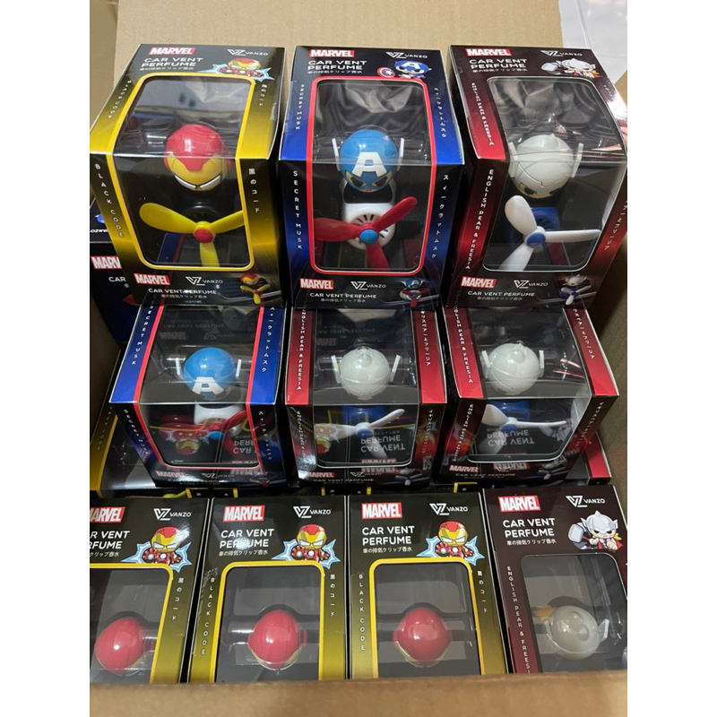 🔥Original原装正版🔥 𝗩𝗔𝗡𝗭𝗢 Marvel Series Car Vent Perfume Captain Ironman ...