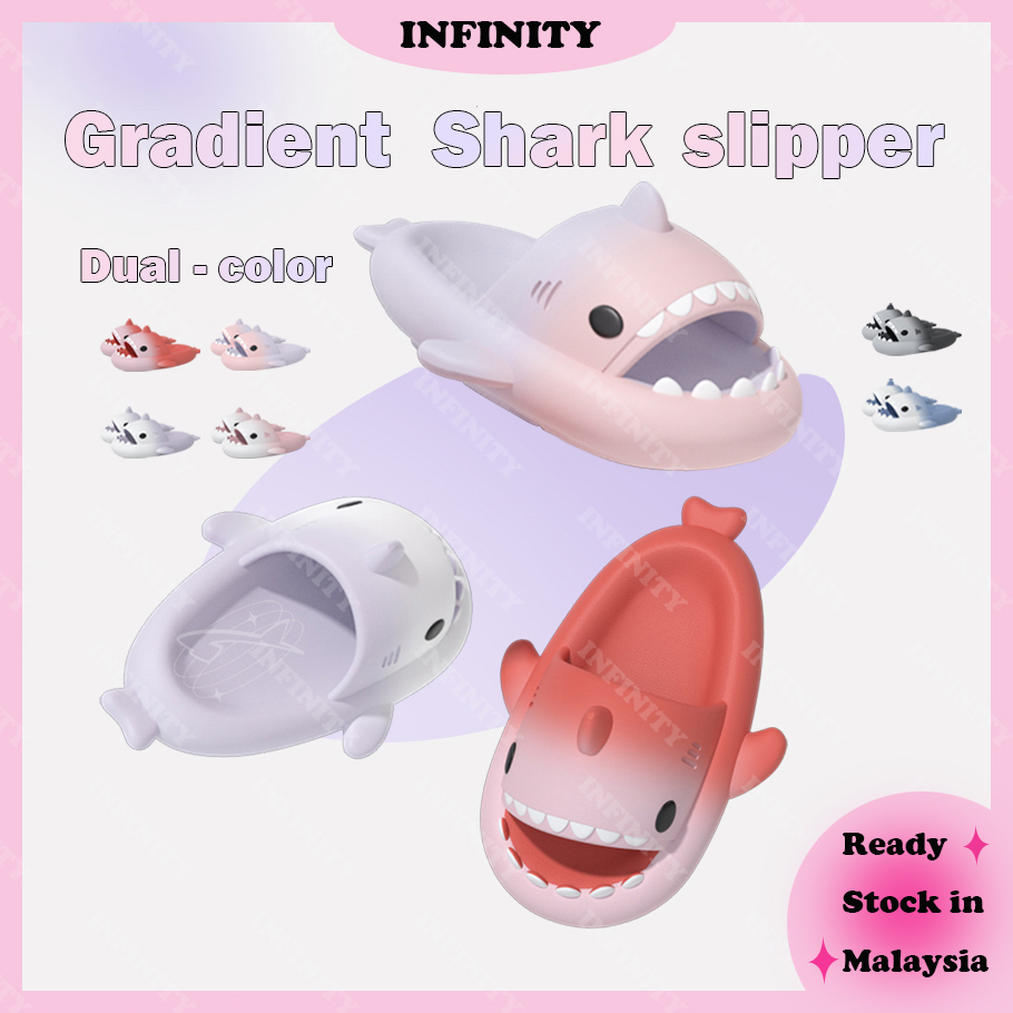 ️READY STOCK ️Adult Gradient Shark Slipper Unisex Women Men indoor ...